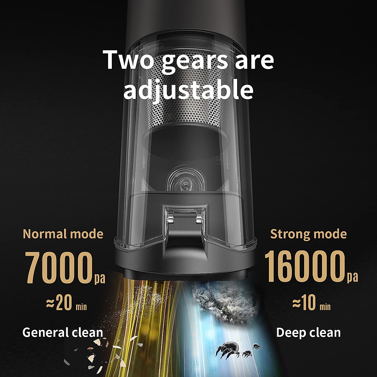 AutoBot Car Vacuum, VX 16,000Pa Handheld Vacuum Cleaner with Powerful Suction, Mini Hand Vacuum with 30 Mins Runtime & 100 ML Dustcup, Portable Hand Held Vacuum with Single Touch Empty