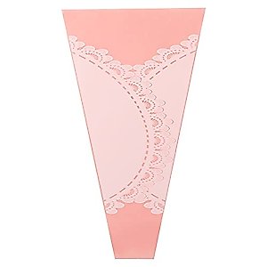 Flower Wrapping Paper Cellophane Bags for Bouquets Rose Sleeve Birthday Holiday Wrap 20pcs L-Pink