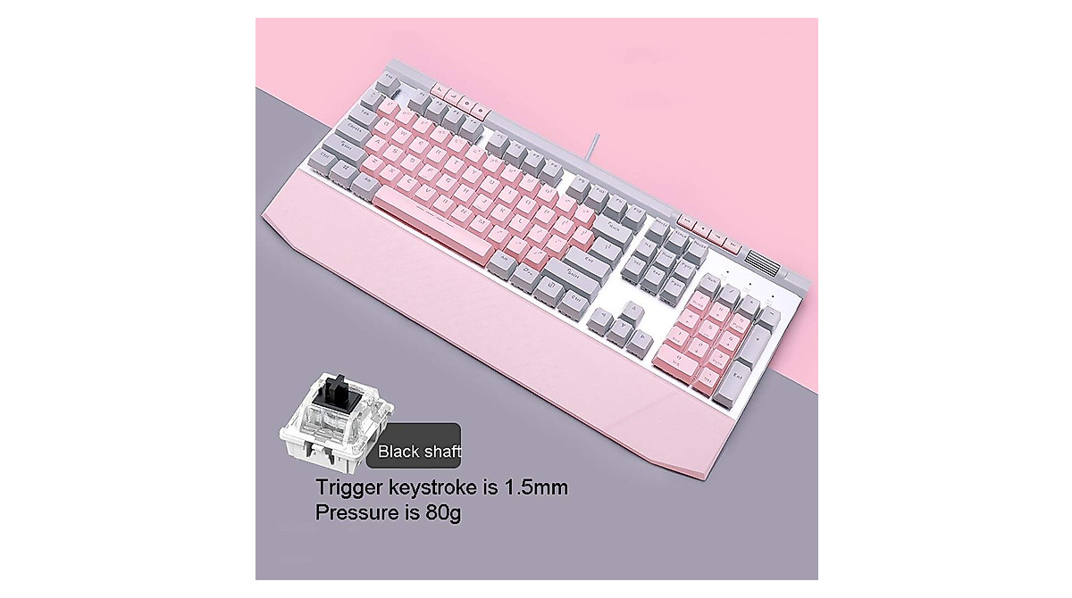 ARCH USB Gaming Keyboard - Ergonomic Pink Design