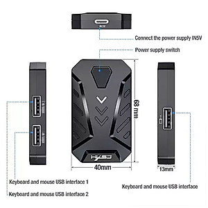 YEZININHAO Wired Game Converter for Mobile Gamepad Gaming Keyboard Mouse Converter Adapter Keyboard and Mouse Converter
