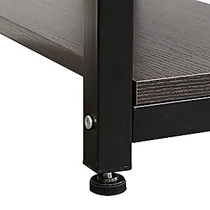 Computer Desk, Computer Desk with Shelves, 55 inches Office Desk with 4 Storage Shelves, Large Space Home Office Desks Trestle Desk Workstations, Modern Desk Writing Desk for Home Office (Black)