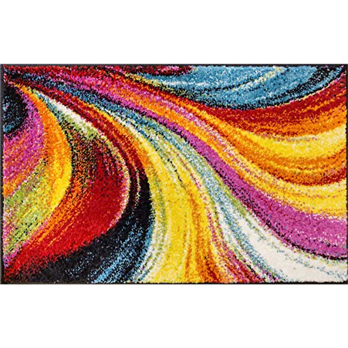 Well Woven Viva Pleasure Modern Abstract Multi Bright Accent Rug 2' x 3' Mat