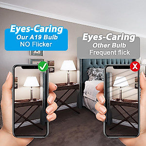 Volxon A19 LED Light Bulb, 9 Watt Equivalent 60 Watt Led Light Bulb, Bright Light Bulb 850LM, Non-Dimmable, Daylight White 5000K, Standard E26 Base, CRI 85+, No Flicker, ETL Listed, 4 Pack