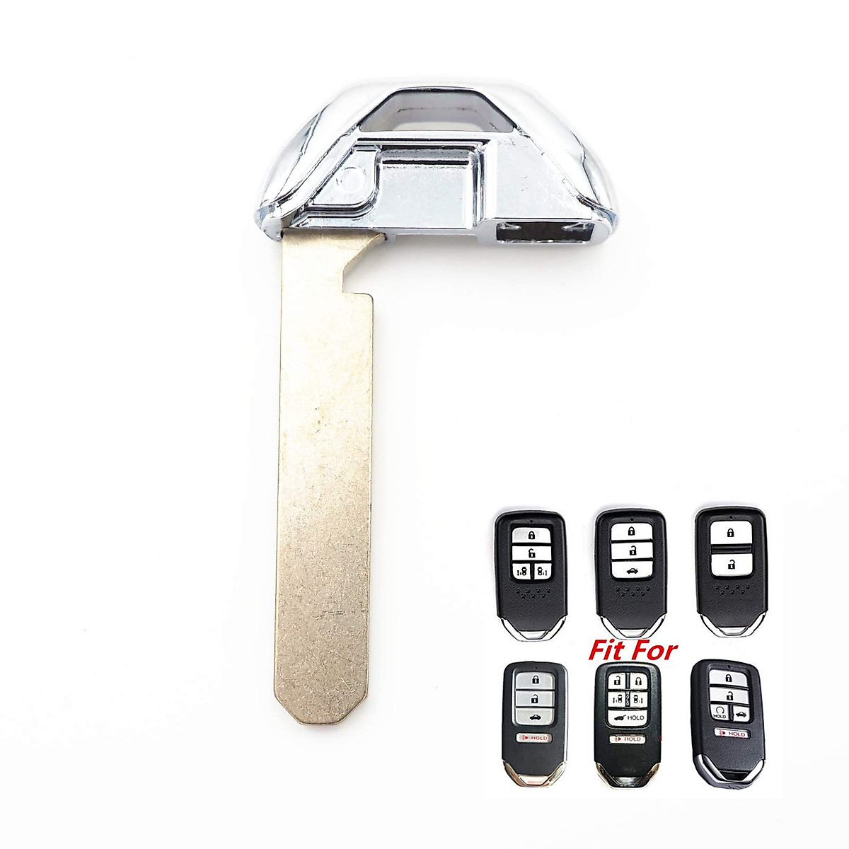 WFMJ Replacement for Honda Accord Civic CR-V CR-Z HR-V Pilot Uncut Smart Remote Emergency Insert Key Blank Blade Fob