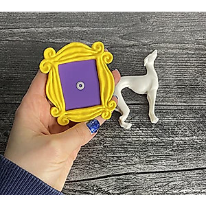 Friends Show Magnet Set/Pat the Dog/Friends Frame/Friends White Greyhound/Pop Culture Magnets/TV Show Merchandise (Set of Both)