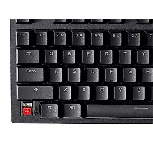 Dark Matter by Monoprice Aether Optical Mechanical Gaming Keyboard - LightStrike LK Red, RGB, IP57 Rated, Aluminum, Wired