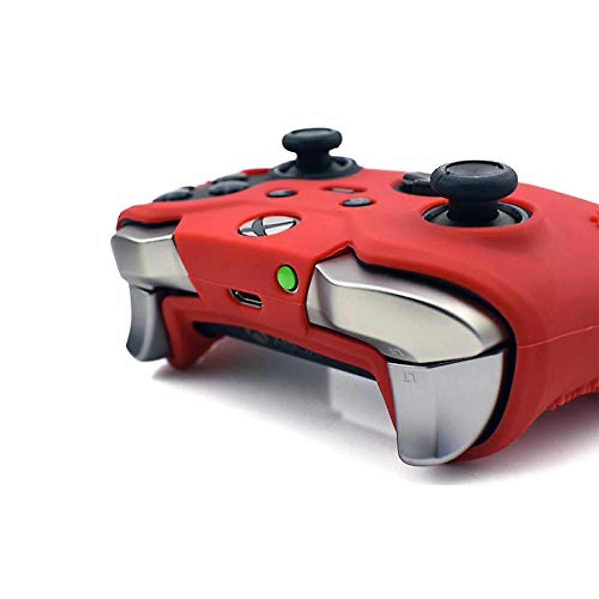 OSTENT Soft Protective Silicone Rubber Skin Case Cover for Xbox One Elite Controller (Red)