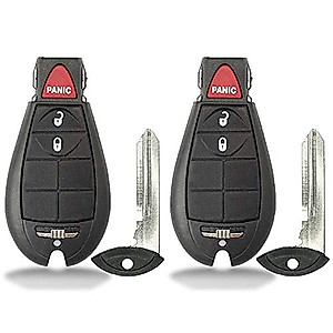 2 New Keyless Entry 3 Buttons Remote Start Car Key Fob M3N5WY783X, IYZ-C01C 56046707AE For Chrysler Town Country Dodge Challenger Charger Durango Grand Caravan Journey & Ram