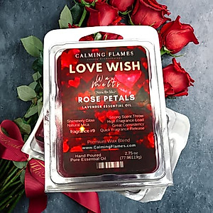 Wax Melts | ROSE PETALS + LAVENDER | Home Fragrance | Lavender Essential Oil | HIGHLY SCENTED WAX MELTS | Aromatherapy Wax Melts | Handcrafted in USA (1-Pack)