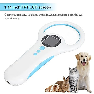 Pet Microchip Scanner, Bluetooth 2.4G Wired USB 3 Mode, Portable Animal Microchip Tag Reader with 1.44 Inch LCD Screen, 134.2KHz 125KHz EMID FDX B Chip ID Tag Scanner
