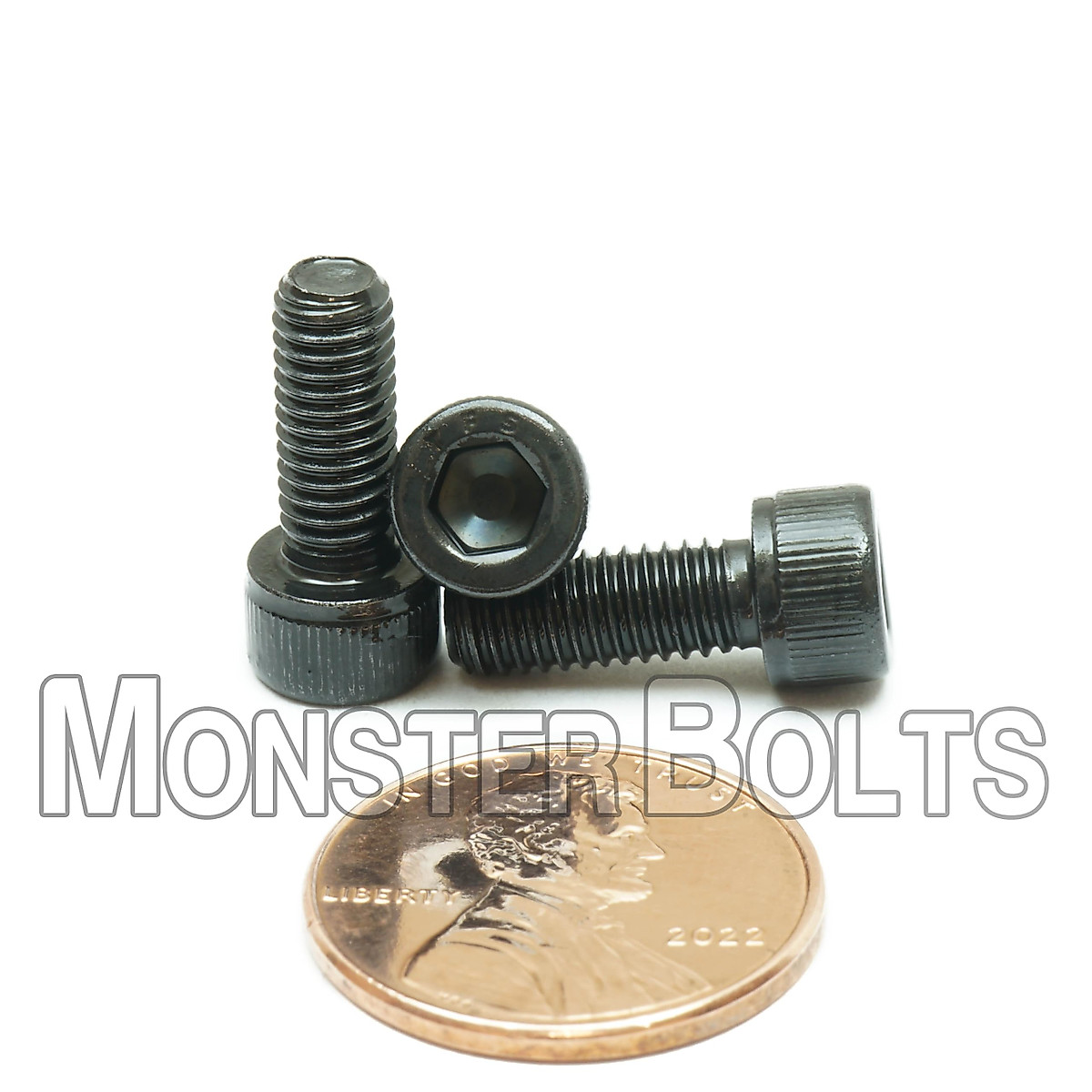 MonsterBolts - #10-32 x 1/2" Socket Head Screws, ASTM A574, Alloy Steel, Black Oxide, 10 Pack