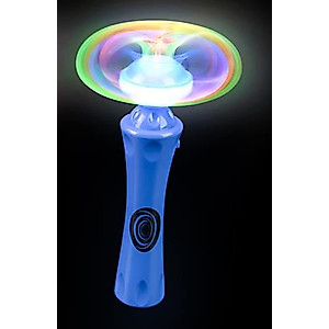 Light Up Spinning Wand Toy for Kids - LED Spinner with Magic Orbiter - Autism Toys for Boys & Girls - Fun Glow Party Favor, Toddler Gift