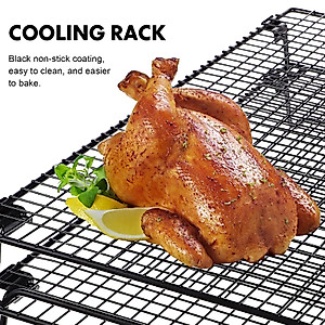 Luxshiny Baking Rack Stackable Cooling Rack, 2 Tier Cooling Racks with Brush for Cooking and Baking, Cookie Cooling Rack Baking Racks, Drying Racks Baking Supplies