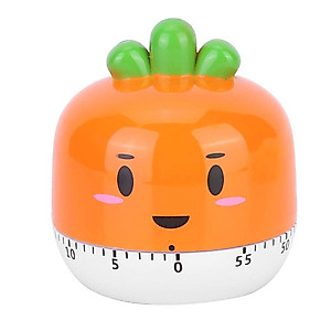 Fdit Cute Cartoon Machinery Timers Mechanical Kitchen Cooking Timer Clock Alarm Reminder Timepiece Kitchen Utensil(Orange)