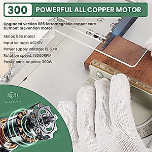 Huanyu Mini Table Saw Upgraded 300W 9000RPM Precision Multifunctional Table Saws Woodworking Lathe Polishing Bench Handmade Adjustable Blade Model Electric Portable Cutting Saw For DIY Crafts (Group1)