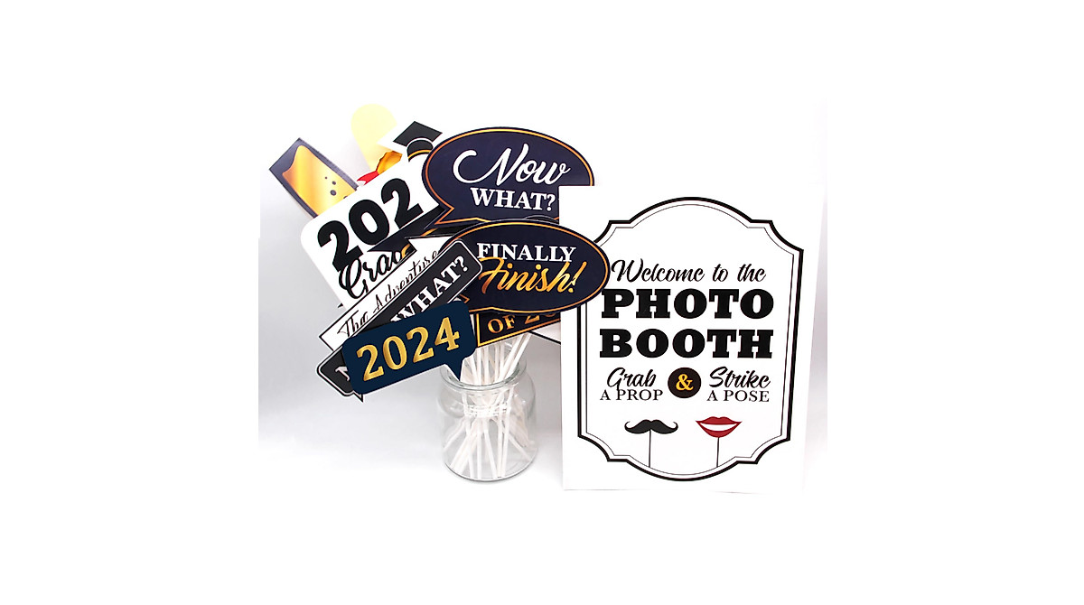 2024 Graduation Photo Booth Props - Celebrate with Style