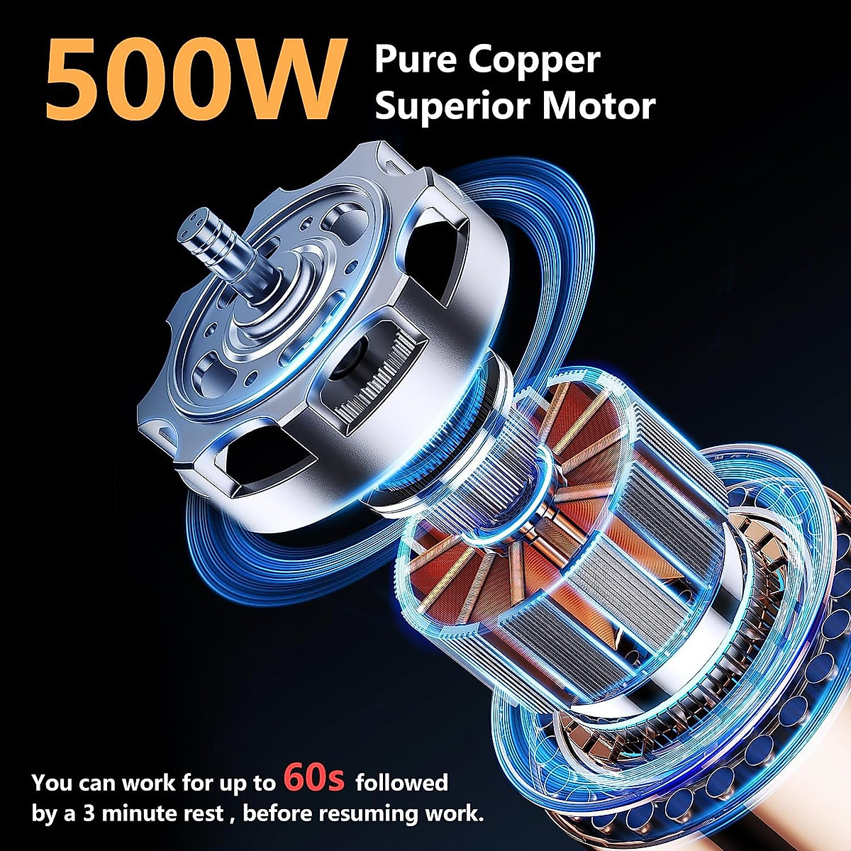 Food Processor, Meat Grinder & Veggie Chopper with 2 Bowls (8 Cup+8 Cup) - Includes 1 Set of Bi-Level Blades, 500W Powerful Electric Food Chopper for Baby Food Meats Vegetable and Nuts