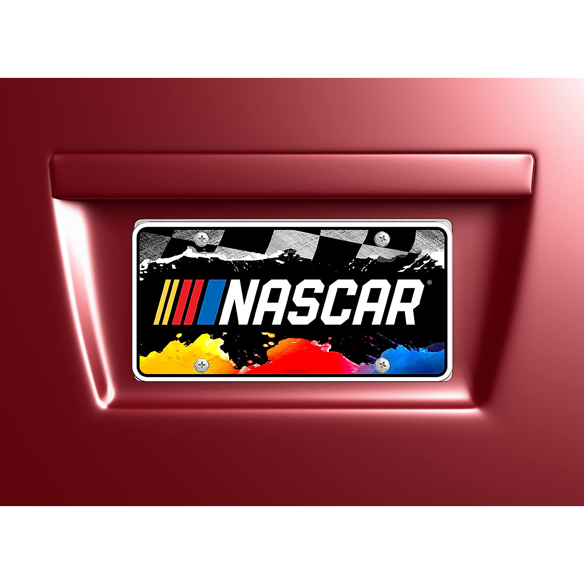 Rico Industries NASCAR Logo Metal Auto Tag 8.5" x 11" - Great for Truck/Car/SUV