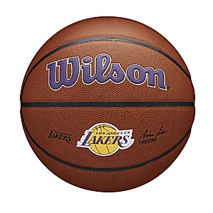Wilson NBA Los Angeles Lakers Size 7 Basketball - PureFeel Cover, 29.5"