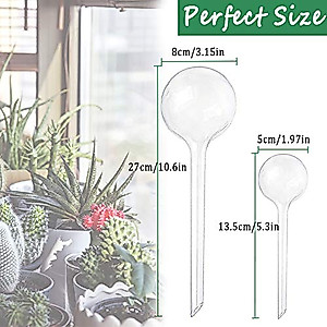 Jnynhha 6PCS Clear Plant Watering Bulbs,Automatic Watering Globes,Plastic Self Watering Bulbs Ball for Plant,Garden,Indoor Outdoor Decoration