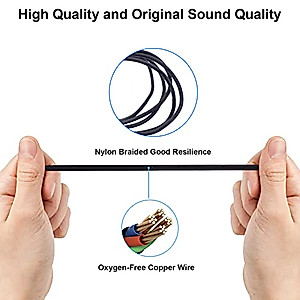 Asobilor Momentum 3 Replacement Audio Cable for Sennheiser Momentum 1.0, Momentum 2.0, Momentum 3, Momentum 4, HD1 Over-Ear/On-Ear Headphones with 6.35mm Adapter, 6.6Ft / 2M