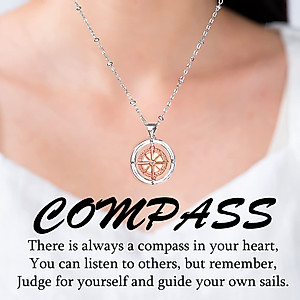 Shonyin Graduation Gifts for Her 2024, Compass Necklace College Masters Degree Cool high sch 8th 5th 6th Grade Senior middle sch Graduation Jewelry Gifts for Daughter Best Friend Niece