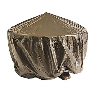 Bluegrass Living Fire Pit for Outdoor Use, Wood Burning, Includes Cooking Grid, Weather Cover, Spark Screen, and Poker (26-Inch Bronze Bowl)