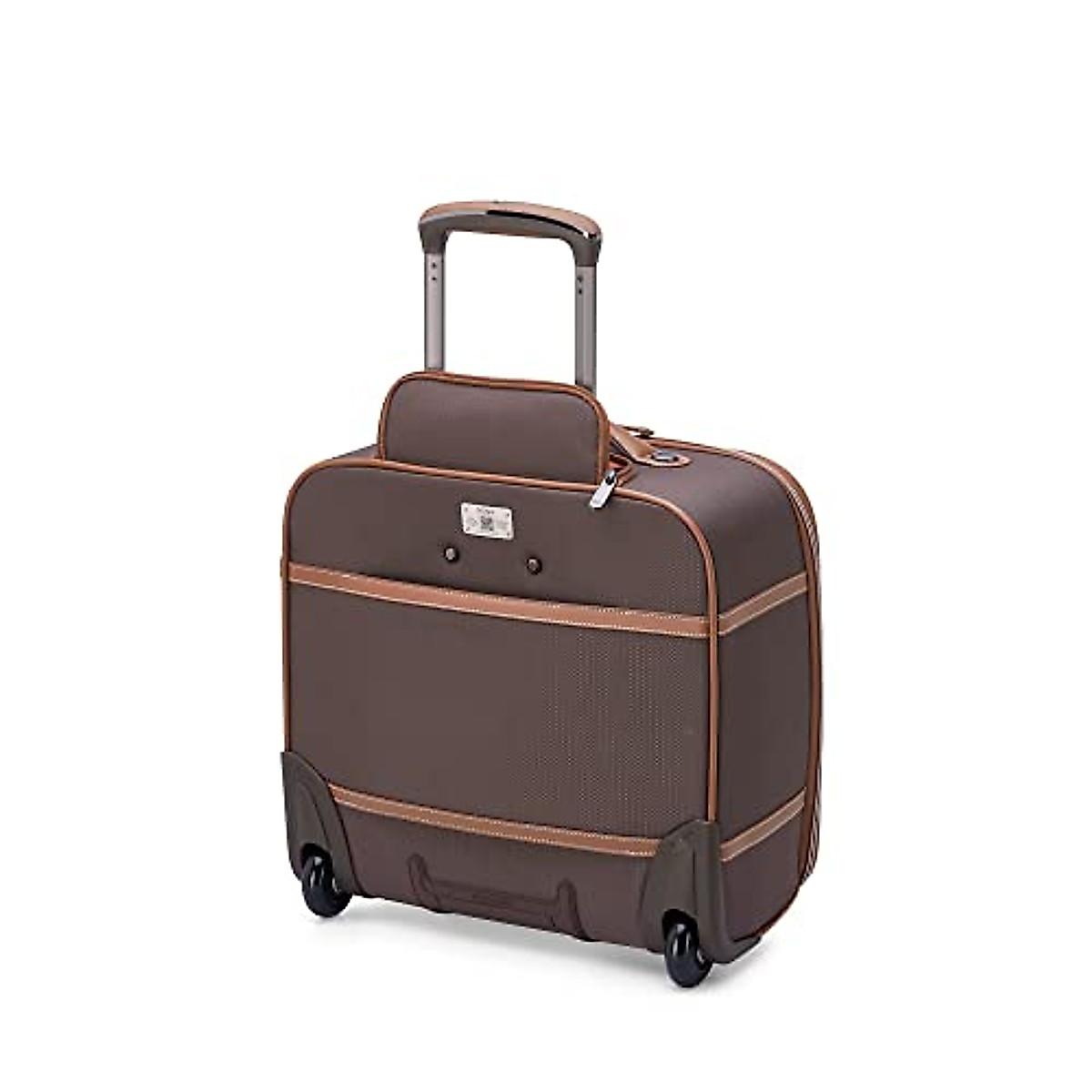 DELSEY PARIS Chatelet 2.0 Softside Luggage Under-Seater with 2 Wheels, Chocolate Brown, Carry on 16 Inch