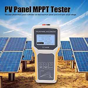 Solar Panel Tester Photovoltaic, 1600W Multimeter Portable Insulation Tester with Ultra Clear LCD Clear Backlight Photovoltaic Panel Multimeter for Laboratories Factories Radio Enthusiasts