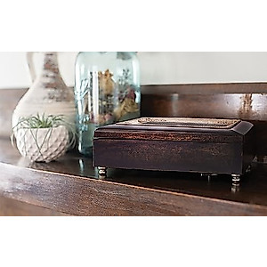 Cottage Garden Good Friends are Like Stars Burlwood Jewelry Music Box Plays What Friends are for