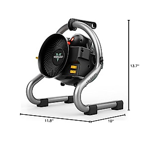 Vornado Velocity HD Garage Space Heater with Fan, Tilt Head, Advanced Safety Features,Black, Whole Room