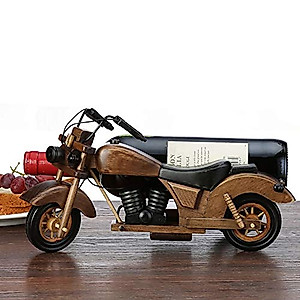 Stylish Simplicity Wooden Motorcycle Modeling Wine Rack Decoration Household Wine Bottle Rack Living Room Porch Desktop Bar Restaurant Decoration European Creative Personality Beautiful and Elegant ,
