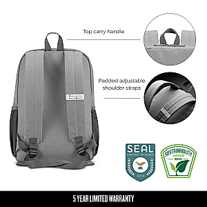 Solo Re:Solve Laptop Backpack, Gray, 15.6"