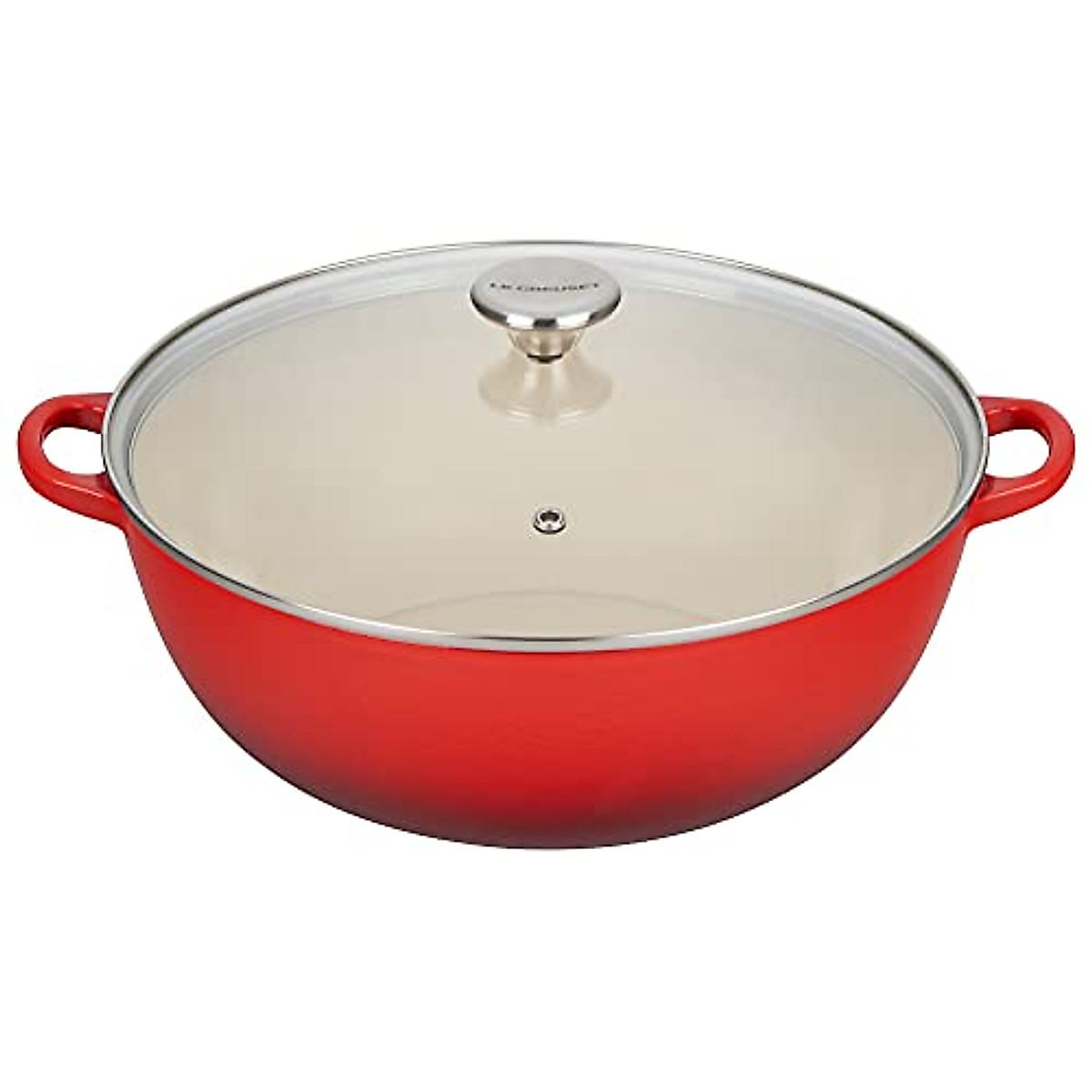 Le Creuset Enameled Cast Iron Chef's Oven with Glass Lid, 7.5 qt., Cerise