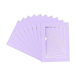 8.5x11 Mat for 11x17 Frame - Precut Mat Board Acid-Free Light Purple 8.5x11 Photo Matte For a 11x17 Picture Frame, Premium Matboard for Family Photos, Show Kits, Art, Picture Framing, Pack of 100 Mats