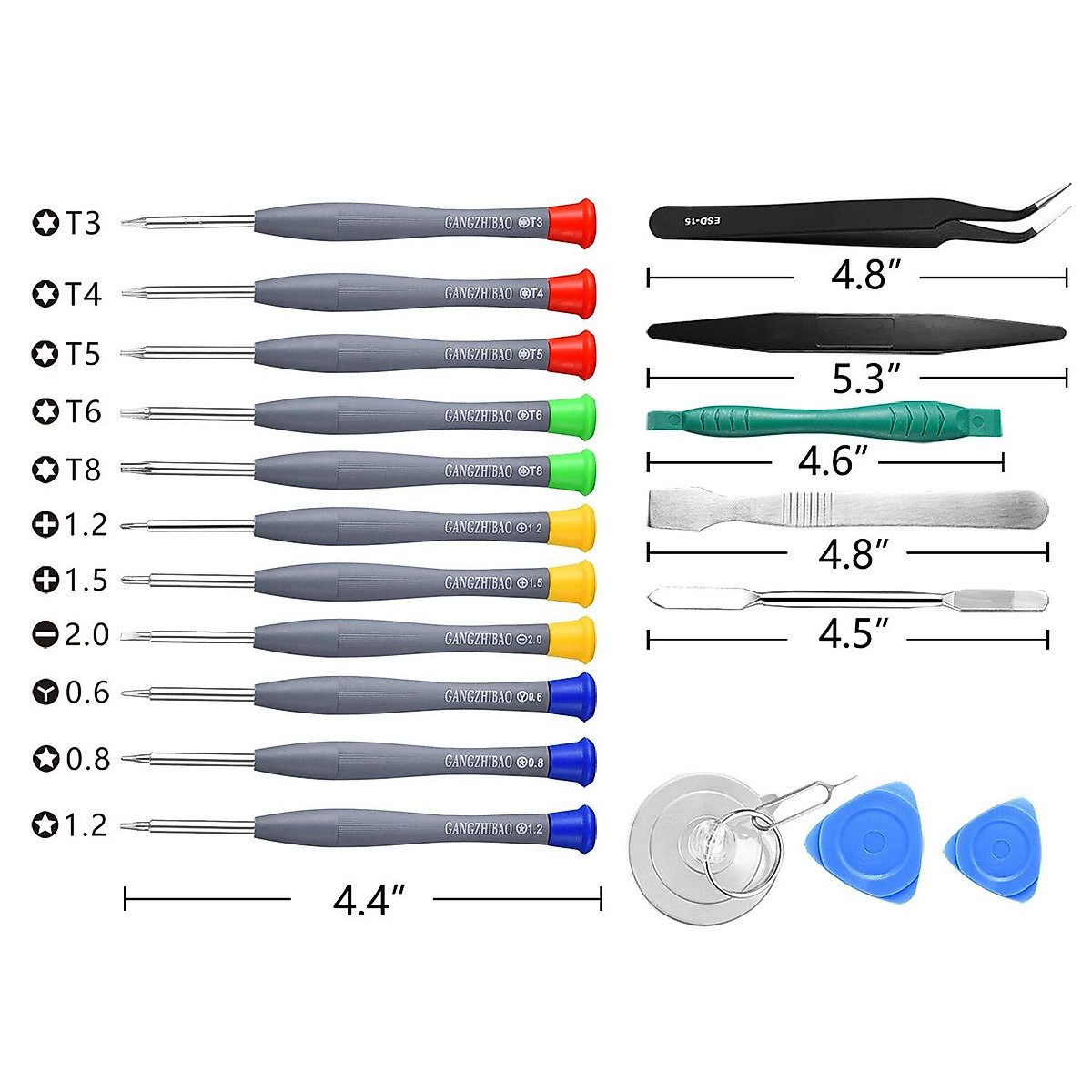 21pcs Precision Screwdriver Set Magnetic,GangZhiBao Repair Tools Kit for Fix Phone/iphone,Computer/PC,Tablet/Pad,Watch,PS4 - Replace Screen Battery Camera Small Electronics Open Pry Tool Kits Sets DIY