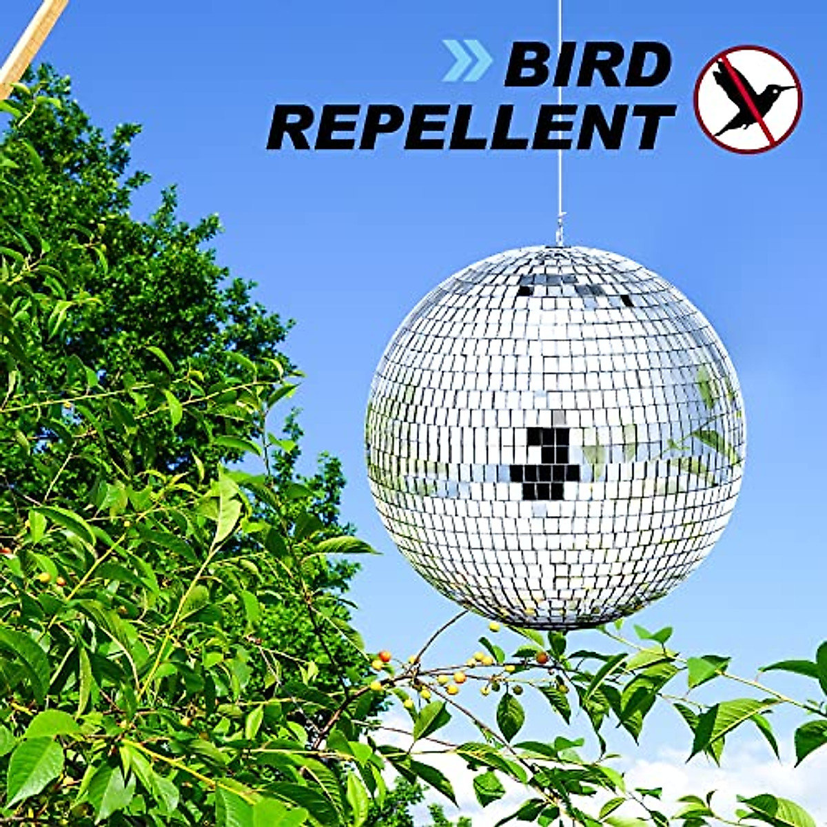 Marsui 2 Pack Large Disco Ball Silver Hanging Mirror Disco Ball Reflective Mirror Disco Ball Ornament for Party Holiday Wedding Dance Music Festivals Decor Club Stage Props DJ Decor(12 Inch, 12 Inch)