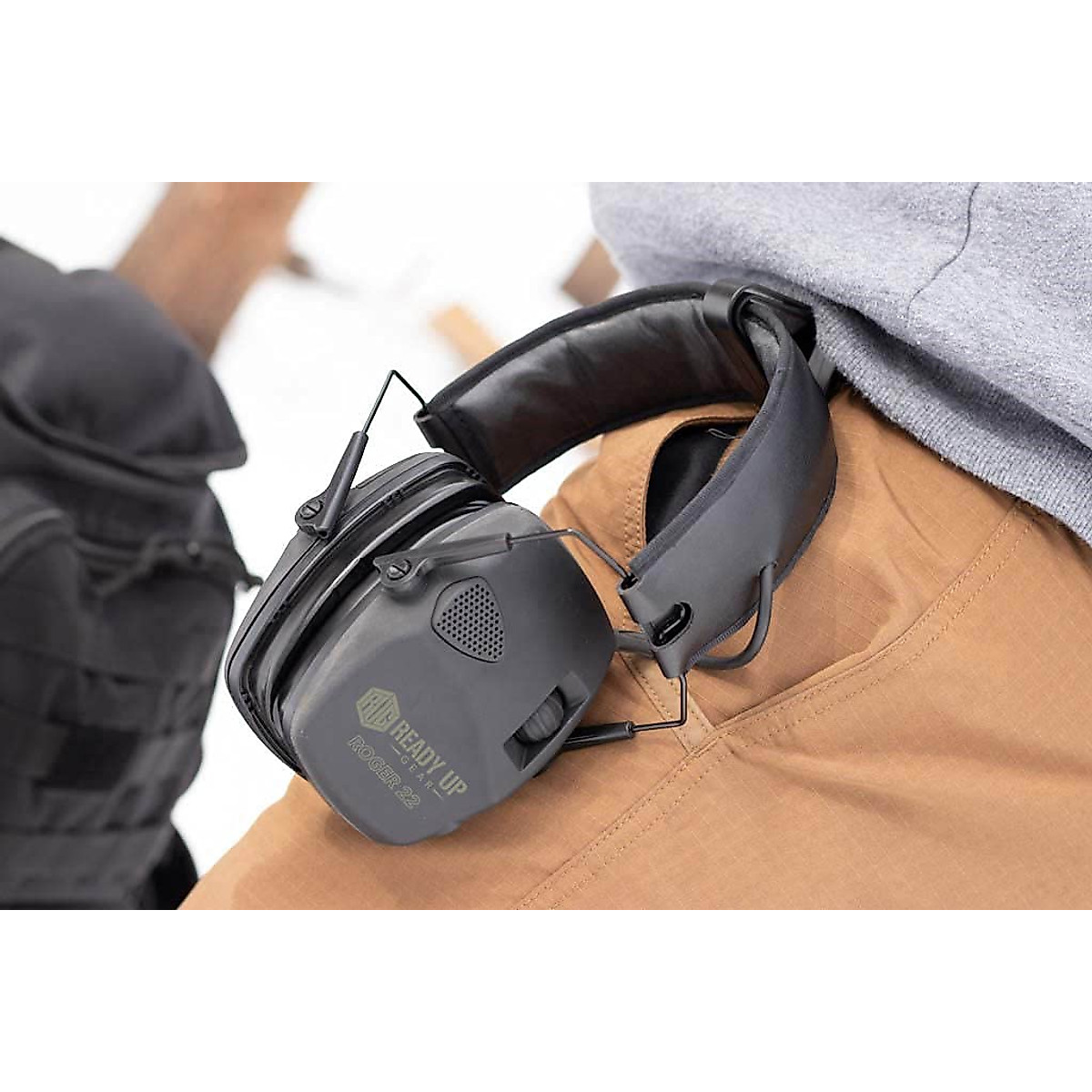 Ready Up Gear EarClip – Universal Belt Clip for Ear Muffs - Neodymium Magnetic Closure - Fits Belts up to 2 Inches - Black, Secure & Convenient Hearing Protection Holder