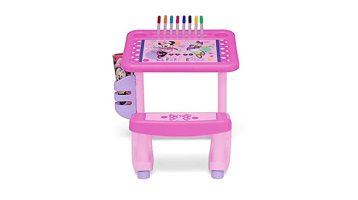 Disney Minnie Mouse Draw and Play Desk for Kids - Bright & Creative
