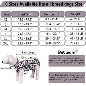 PetWarm Surgery Suit for Dogs Male - Dog Cone Alternative After Surgery - Covers Wounds, Prevents Licking - Fashionable and Protective - Lightweight and Breathable,Leopard Pattern,White,L