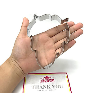 KENIAO Beard/Mustache Cookie Cutter Set Father's Day, 5 Pcs, Stainless Steel