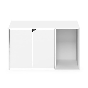 Furinno Peli Litter Box Enclosure, Solid White