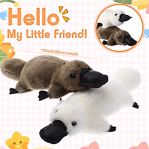 HyDren 2 Pcs Duckbill Stuffed Animal 12 Inch Duckbill Soft Plush Pillow Duckbill Toy Stuffed Duckbill for Kids