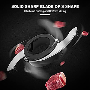 Homtone Professional Food Processors Food Chopper, 600W with 16 Cup Processor Bowl, 4 Blades, Food Chute and Pusher for Shredding, Pureeing Vegetables, Meat, Grains, Nuts