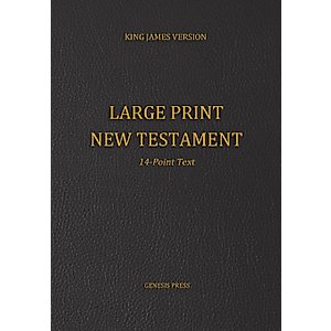 Large Print New Testament, 14-Point Text, Black Cover, KJV
