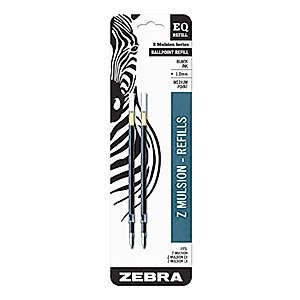 Zebra Z-Mulsion EQ-Refill, 1.0mm, Black Ink, 2-Count