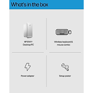HP Envy Desktop PC, NVIDIA GeForce RTX 3060, 12th Gen Intel Core i5-12400, 16 GB SDRAM, 512 GB SSD, Windows 11 Home, Wi-Fi 6 & Bluetooth, 10 USB Ports, Pre-Built PC Tower (TE02-0020, 2022)