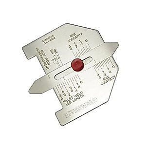 RIVERWELD Automatic Weld Size Fillet Weld Butt Weld Welding Gauge Stainless Steel Inch Inspection Gauge
