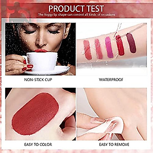 KUAILEGO ROSE GOLD 2 In 1 Matte Lipstick & Liquid Lipstick, Full Color Lip Gloss, Matte Finish, Nude, Long Wear Waterproof Velvet Lipstick (04)