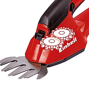 Einhell GE-CG Power X-Change 18-Volt Cordless Handheld 2-in-1 3.9-Inch Grass Shear and 7.9-Inch Hedge Trimmer, .3-Inch Cutting Thickness, w/ Metal Gear Box, Kit (w/ 2.0-Ah Battery + Fast Charger)